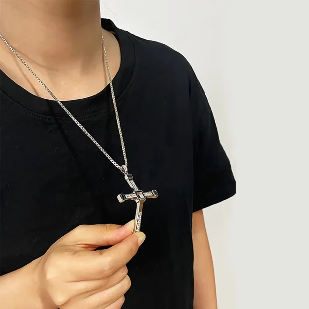 Dominic (Dom) Toretto Cross Pendant Necklace ~ 925 Sterling Silver ~ V