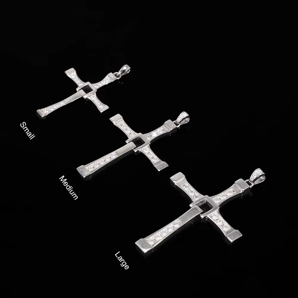 Dominic (Dom) Toretto Cross Pendant Necklace ~ 925 Sterling Silver ~ V