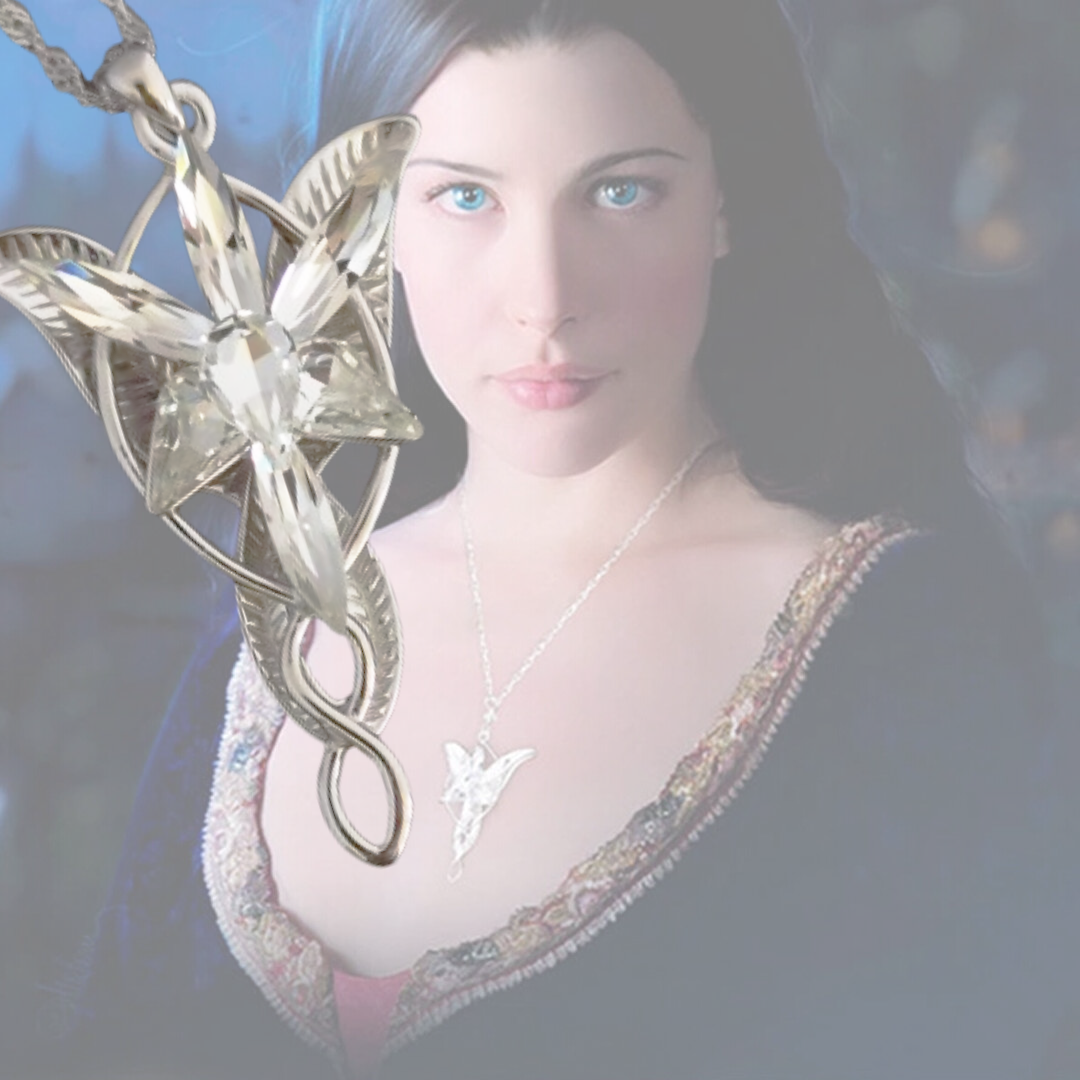 Crystal Arwen Evenstar Necklace 925 Sterling Silver | LOTR Elven Jewelry