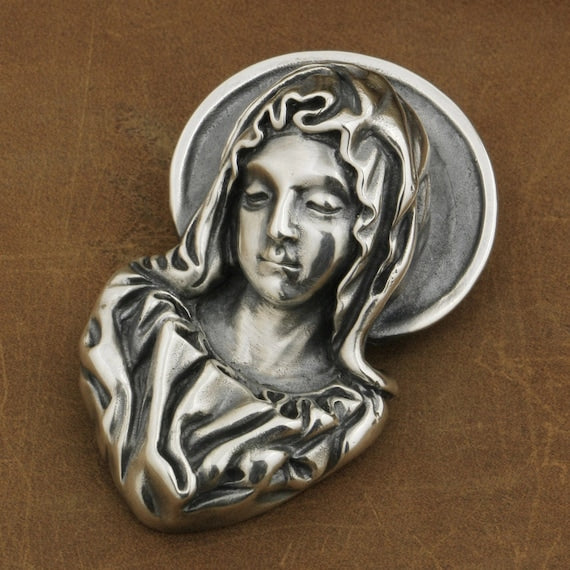 Sterling Silver Virgin Mary Pendant